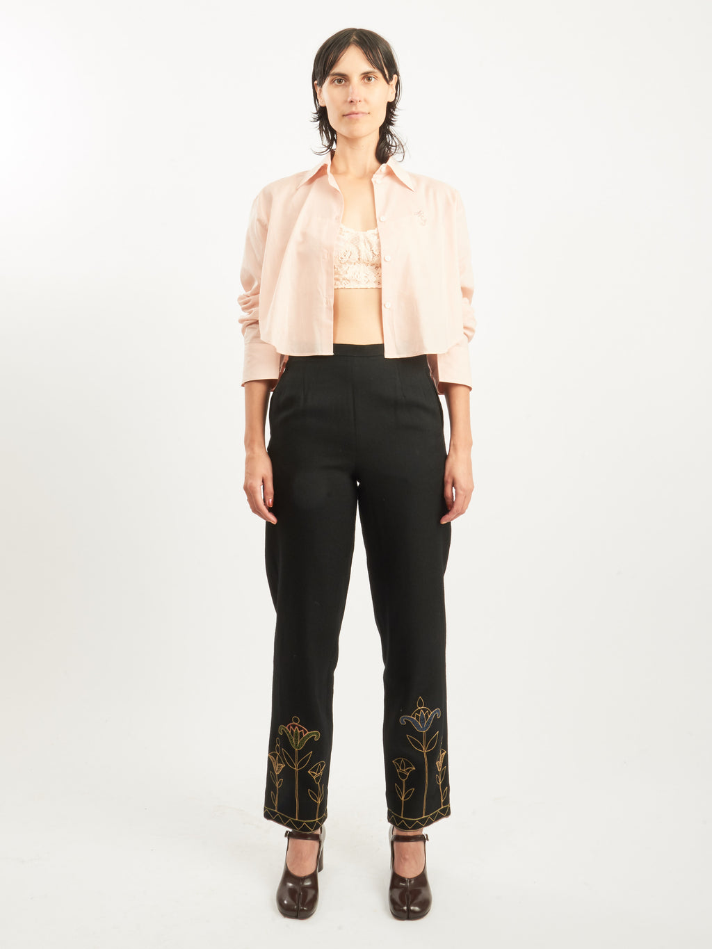 Bode - Navy Blooming Stem Trouser – Frances May