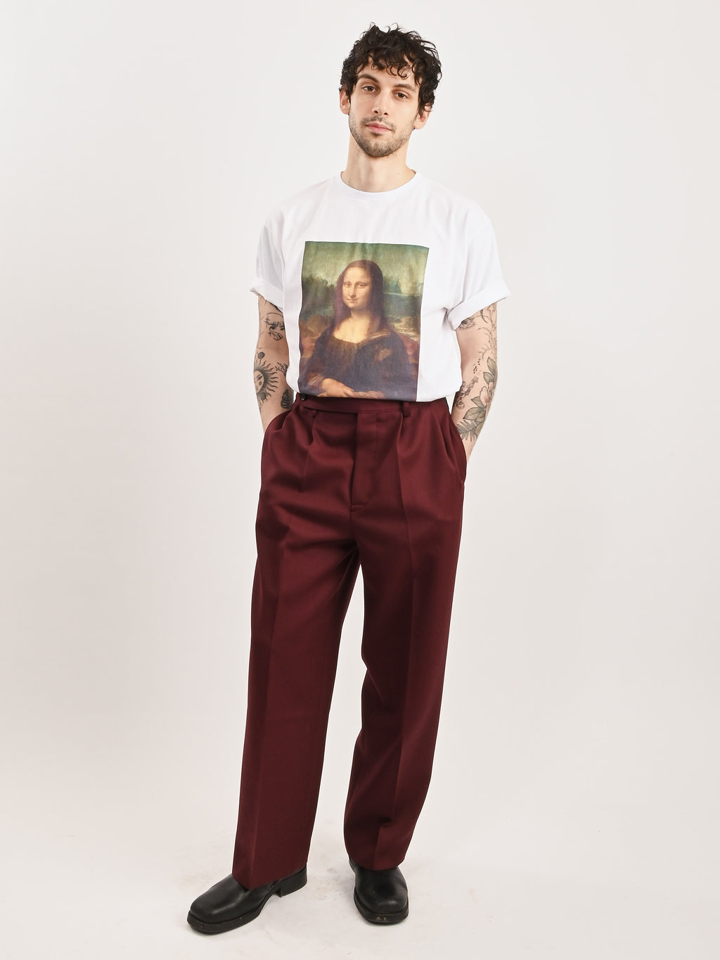 Bode - Burgundy Riding Twill Braided Trouser – Frances May