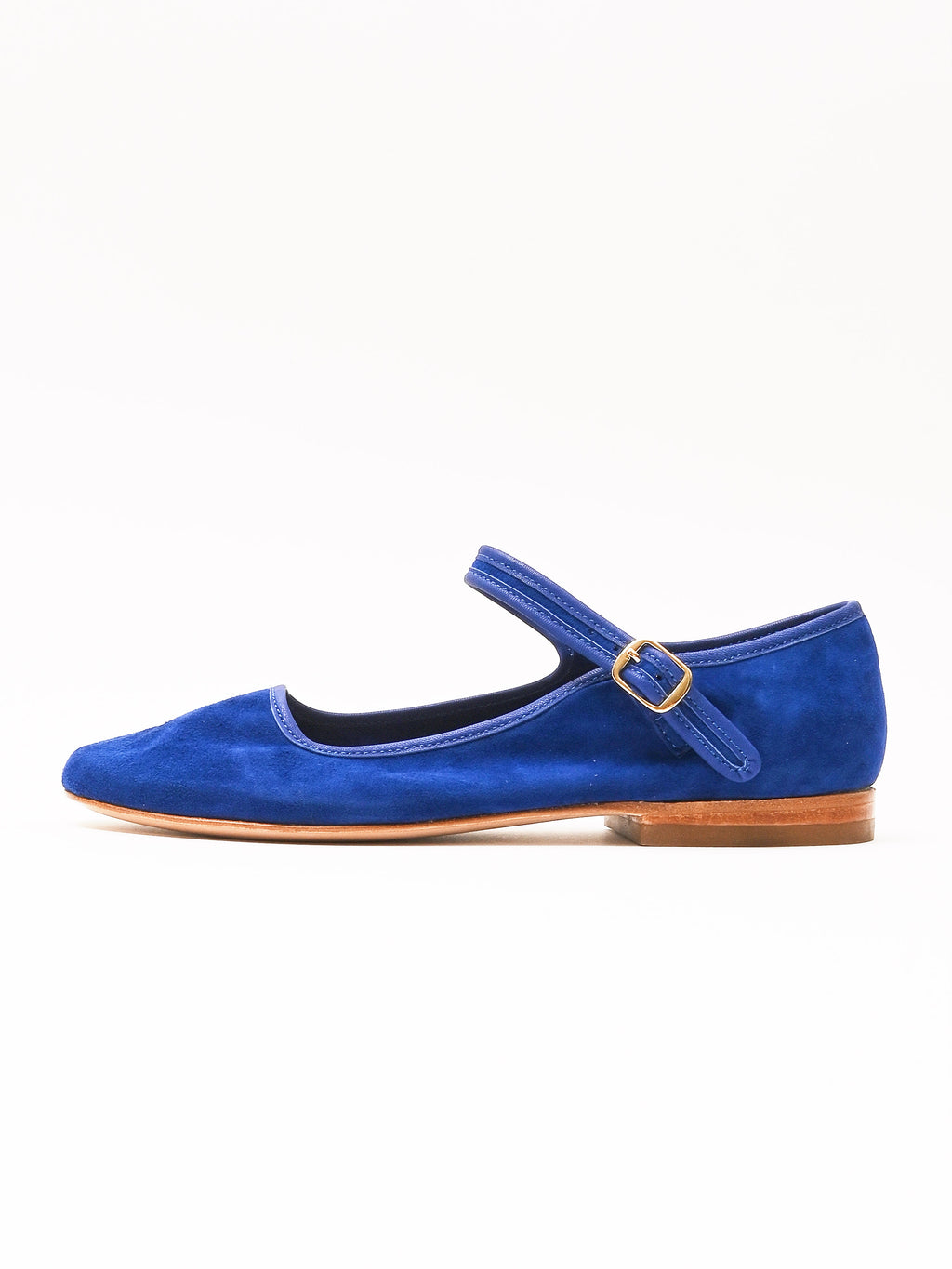 Caron Callahan - Cobalt Blue Suede Ellie Mary Jane – Frances May