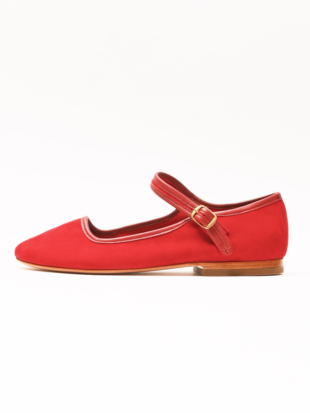 Caron Callahan - Red Suede Ellie Mary Jane – Frances May