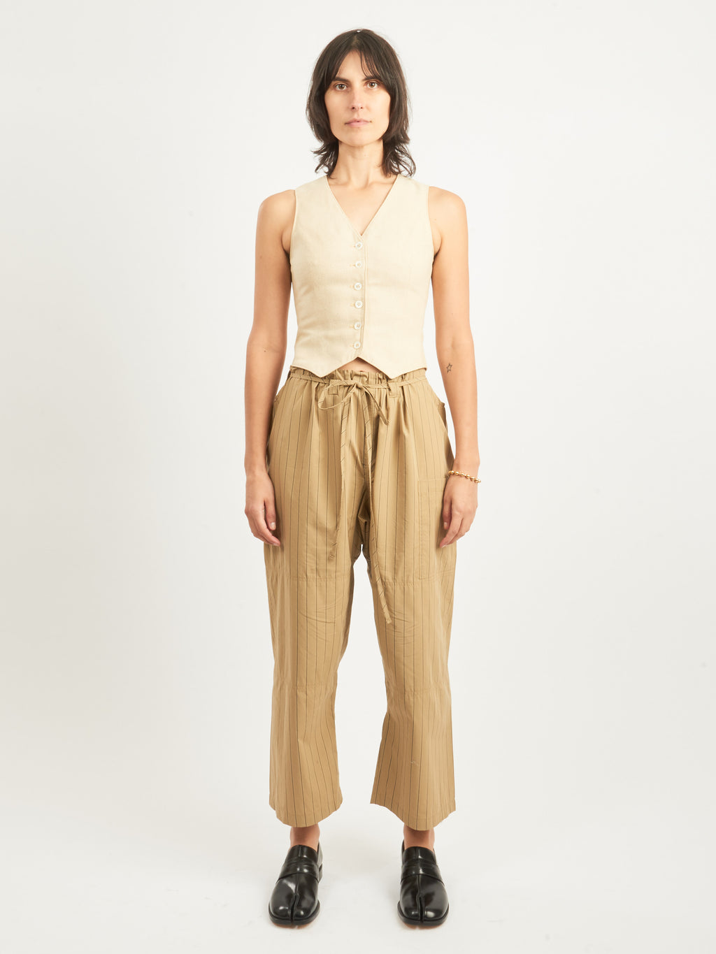 Gil Rodriguez - Camel/Black Stripe Lou Pant – Frances May