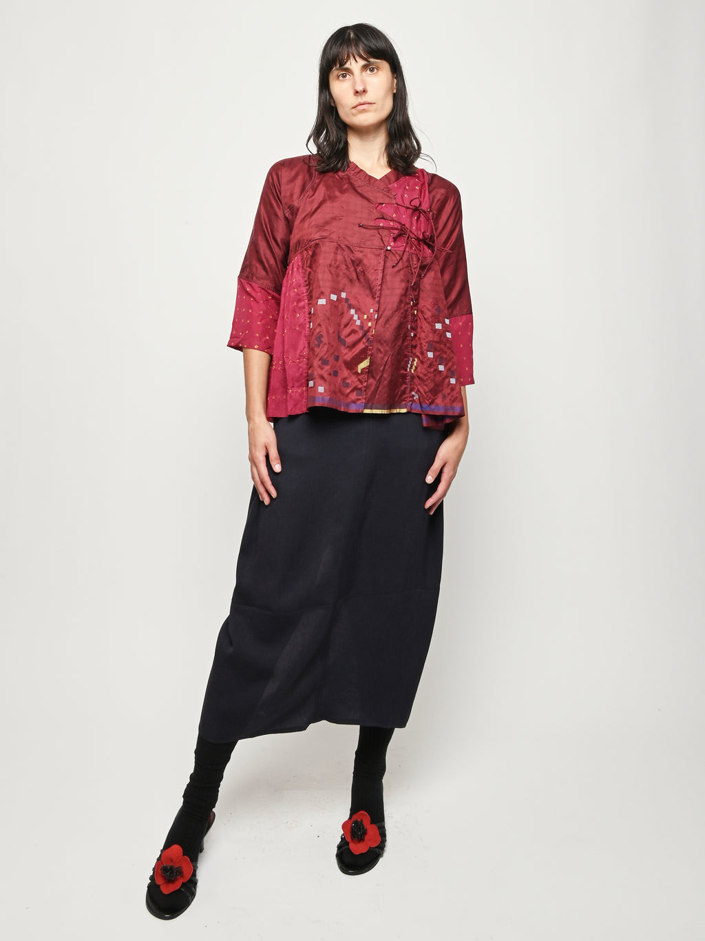 Injiri - Red Silk Top – Frances May