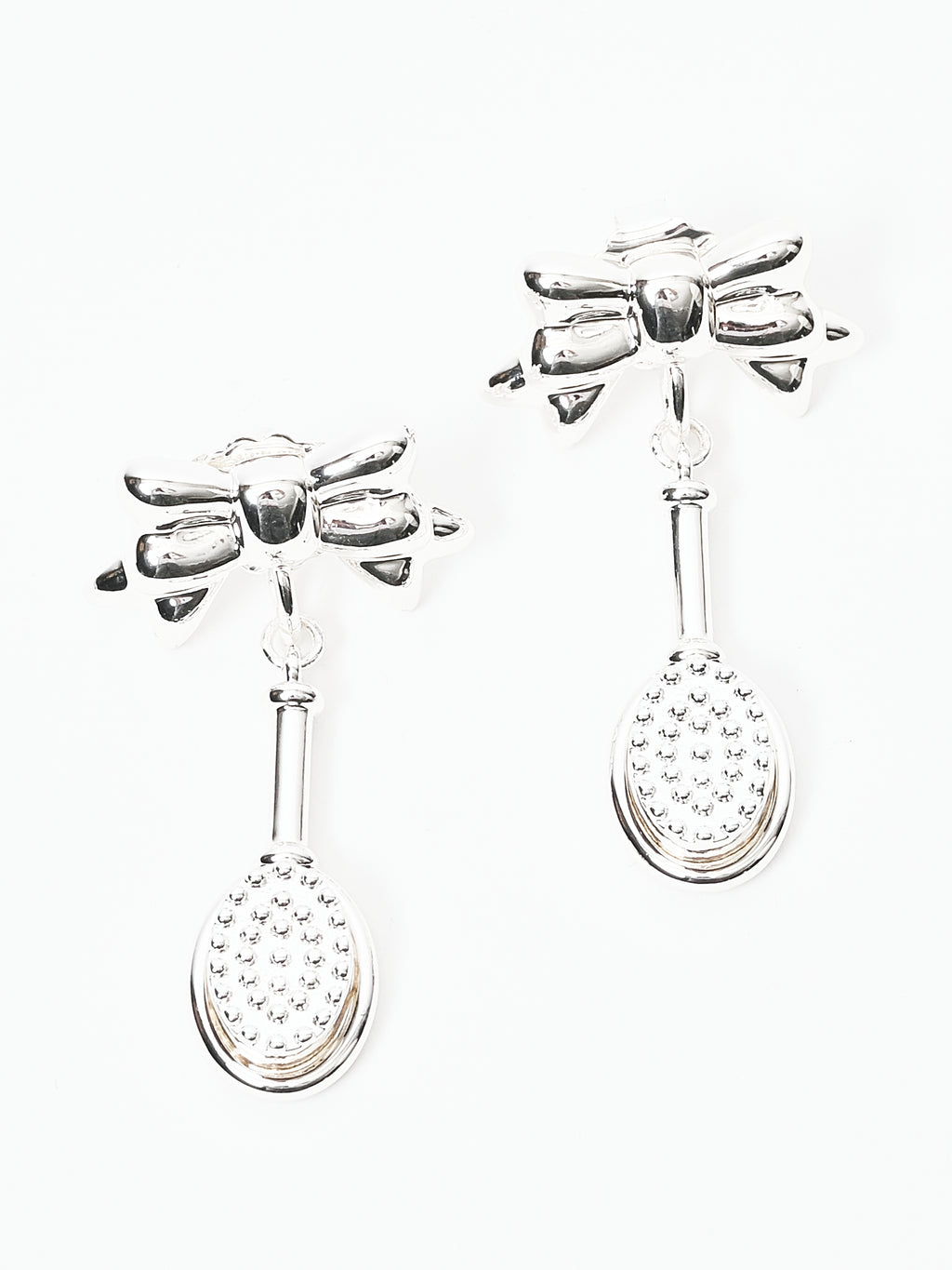 Sandy Liang - Silver Hairbrush Earrings – Frances May