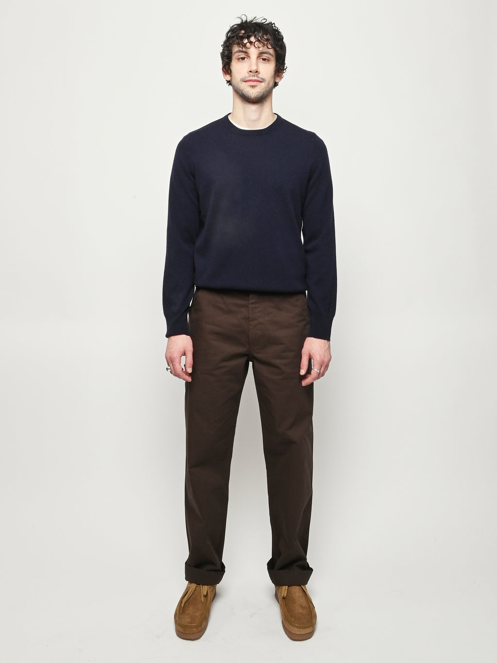 Soft Goat - Navy Classic Crewneck – Frances May